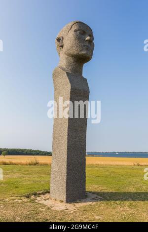 A stone sculpture at the Dodekalitten in Kragenaes, Denmark, Tuesday ...
