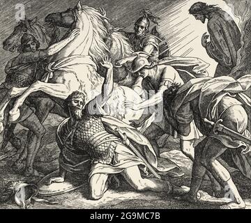 The Christianization of Saul. Saul the persecutor falls torn down ...