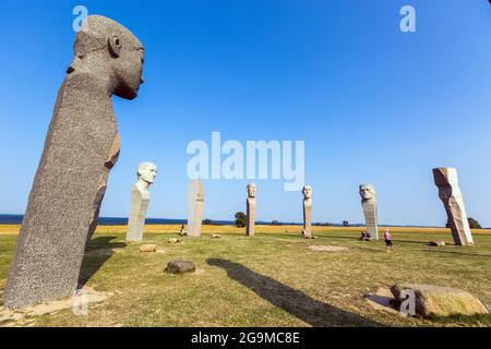 A stone sculpture at the Dodekalitten in Kragenaes, Denmark, Tuesday ...