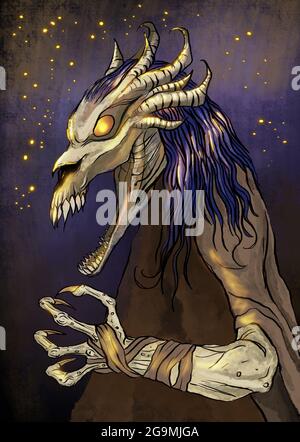 a Wendigo hand drawn illustration Stock Photo - Alamy