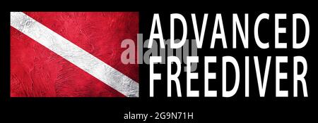 Advanced Scuba Diver, Diver Down Flag, Scuba flag, Scuba Diving Stock ...