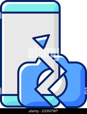 Broken camera icon. Cartoon of broken camera vector icon for web design ...