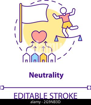 Neutrality position and mutual understanding concept icon Stock Vector ...