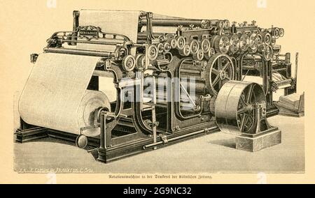 Johann Gutenberg s printing press Mainz Germany 1450s. Hand-colored ...