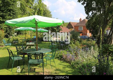 Chequers Inn garden, Smarden, Kent, England, Great Britain, United ...