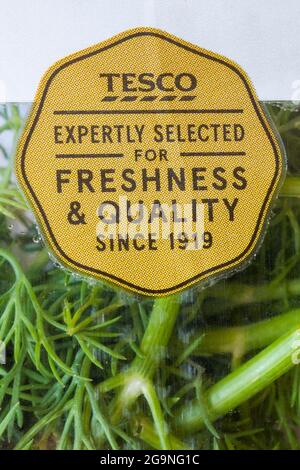 Tesco expertly selected for freshness & quality since 1919 symbol on ...