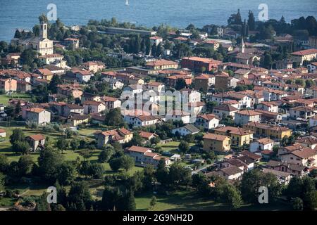 Foreshortening, Dongo, Como Lake, Lombardy, Italy, Europe Stock Photo ...