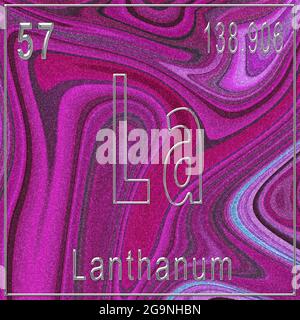 Lanthanum La chemical element. Lanthanum Sign with atomic number ...