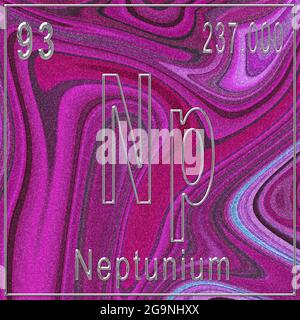Neptunium Np chemical element. Neptunium Sign with atomic number ...