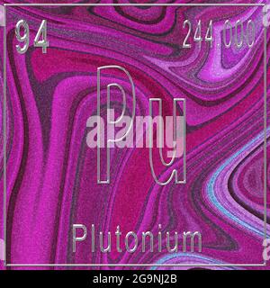 Plutonium Pu chemical element. Plutonium Sign with atomic number ...