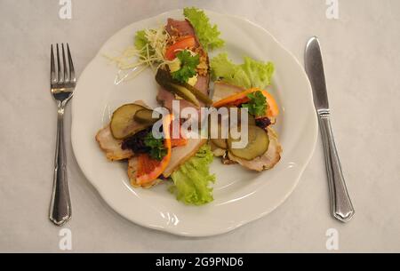 Copenhagen /Denmark./ 02 April 2019/Danish eveing dinner BB brown ale ...