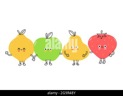 kawaii pear fruit icon Stock Vector Image & Art - Alamy
