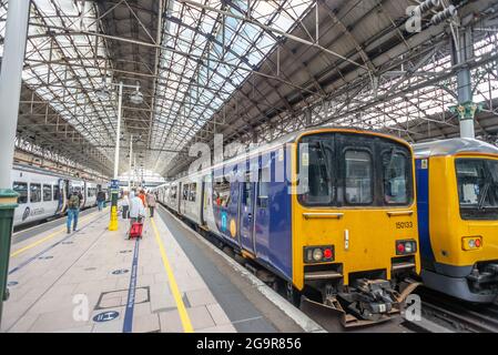 Manchester, July 14th2021: Manchester Piccadilly station Stock Photo ...
