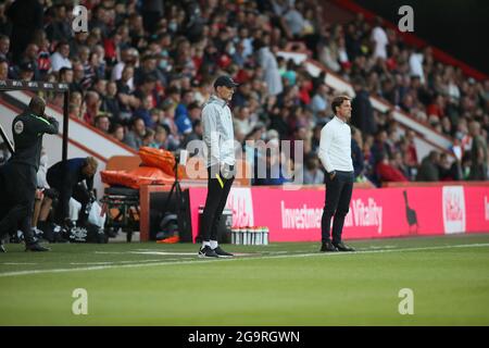Bournemouth, UK. 27th July, 2021. Bournemouth players during the ...