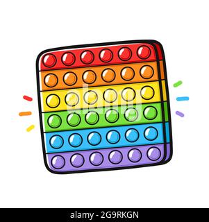 Colorful silicone anti-stress pop it toy texture, pattern. Trendy ...