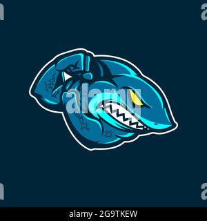Shark esport mascot logo design Stock Vector Image & Art - Alamy