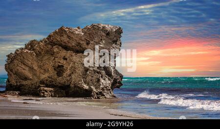 Sunset at Two Rocks, Western Australia Stock Photo - Alamy