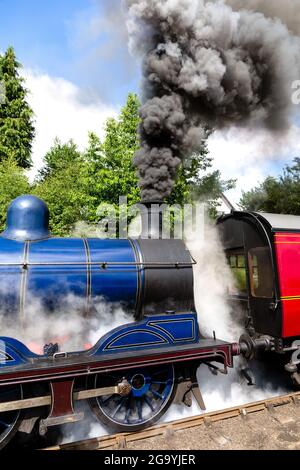 The Strathspey Railway Steam Locomotive 828 at Broomhill station ...