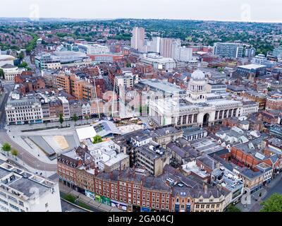 Aerial Image Nottingham City Centre Stock Photo - Alamy
