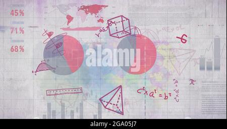 Mathematical equations and diagrams against statistical data processing Stock Photo - Alamy