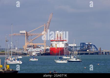 The RRS Sir David Attenborough moored at Liverpool's historic UNESCO ...