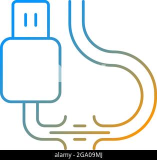 Do not use when damaged cable gradient linear vector manual label icon Stock Vector Image & Art ...