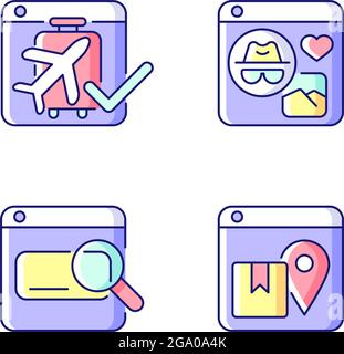 Engaging content icons set. Outline set of engaging content vector ...