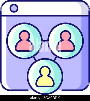 Business digitization technology RGB color icon Stock Vector Image ...