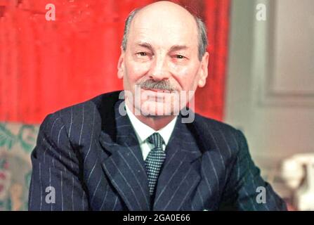 CLEMENT ATTLEE (1883-1967) as British Labour Prime Minister in 1946 ...