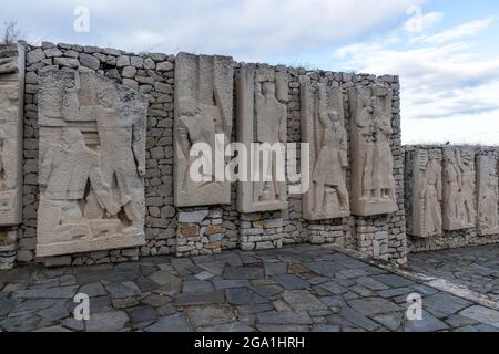 PERUSHTITSA, BULGARIA - DECEMBER 23, 2020: Monument Of The Three ...