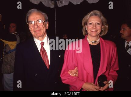 Rupert Murdoch and Anna Murdoch 1992 Credit: Ralph Dominguez/MediaPunch ...