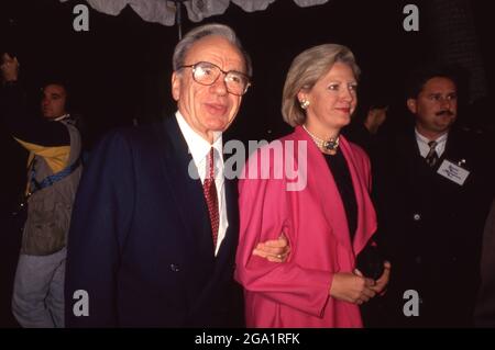 Rupert Murdoch and Anna Murdoch 1992 Credit: Ralph Dominguez/MediaPunch ...