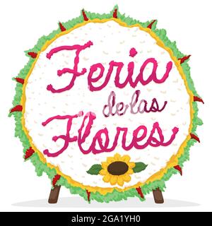 Isolated round Silleta design with Colombian flag colors and heart ...