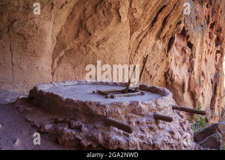 Ancient Pueblo Cave Kiva in Bandelier National Monument New Mexico ...