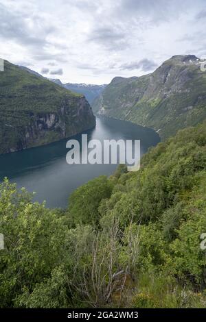 Steep cliffs in Geirangerfjord, Sunmore, Norway Stock Photo - Alamy