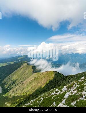 altopiano di asiago mountains - italy - cima mandriolo and cima larici ...