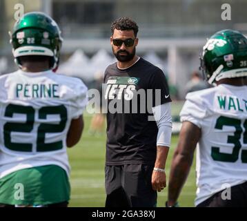 July 28, 2021, Florham Park, New Jersey, USA: New York Jets quarterback ...