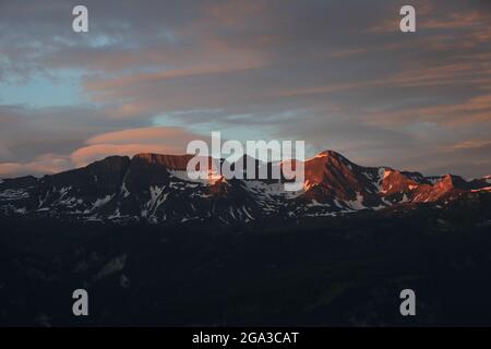Mountains Gassenhorn and Faulhorn at sunrise Stock Photo - Alamy
