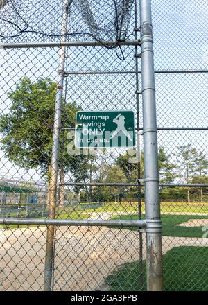 Fence on Baseball field Stock Photo - Alamy