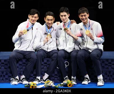 Chiba, Japan. 29th July, 2021. General view Fencing : Women's Foil Team ...
