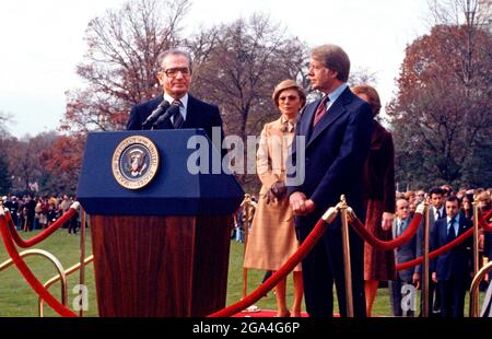 President Carter and the Shah of Iran at a State Dinner for the Shah of ...
