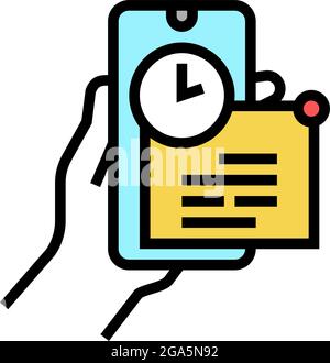 message ephemeral line icon vector illustration Stock Vector Image ...