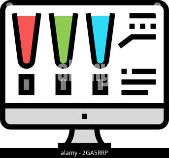 choose color lighting on computer screen line icon vector illustration Stock Vector Image & Art ...