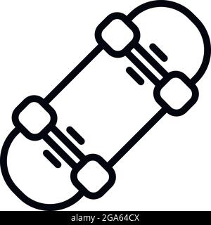 skateboarding female sport line icon vector illustration Stock Vector ...