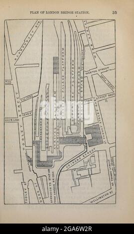 Old engraving of London Bridge c. 1220 depicting the bridge before it ...