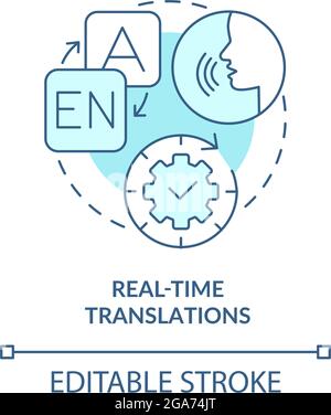Real time translation concept icon Stock Vector Image & Art - Alamy