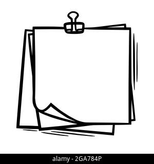 Sheets with bent corner scribble Stock Vector Image & Art - Alamy