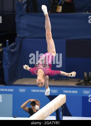 Vladislava Urazova of Russian Olympic Committee during women's Artistic ...