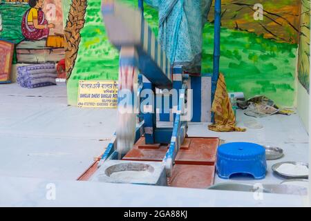 A dheki is an agricultural tool used for threshing, to separate rice ...