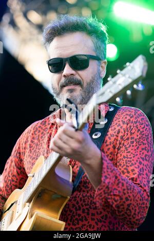 Madrid, Spain. 29th July, 2021. Néstor Goenaga seen during the filming ...